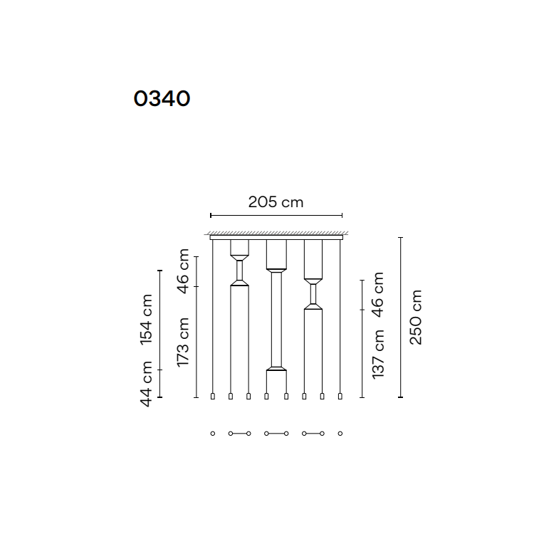 VIBIA Lampa wisząca WIREFLOW LINEAL